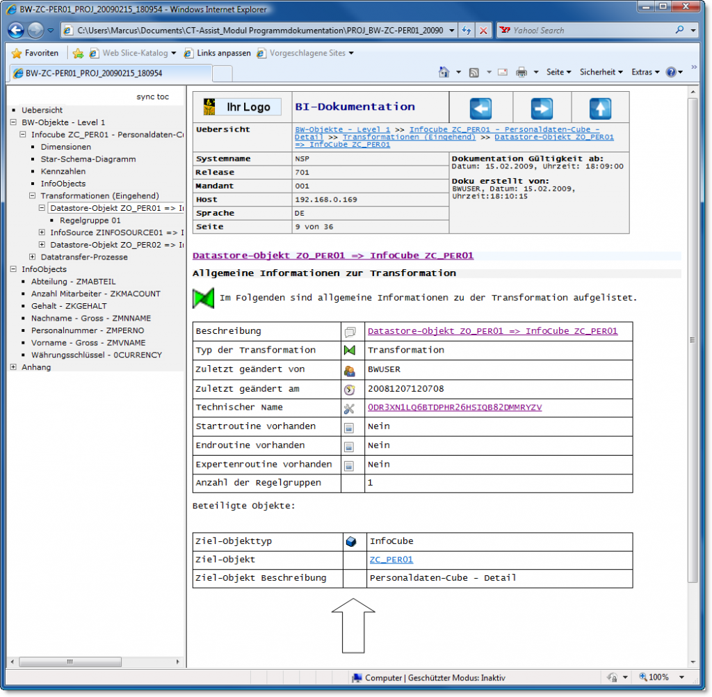 CT-Software | Dokumentation – Ausgabeformate