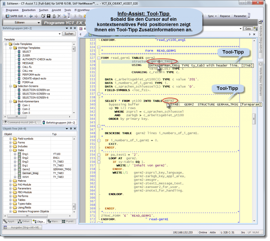 CT-Software | ABAP™ Programmierung: Software-Assistenten