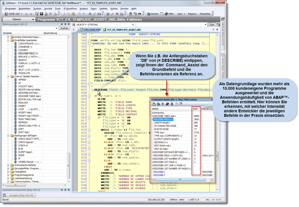 CT-Software | ABAP™ Programmierung: Software-Assistenten