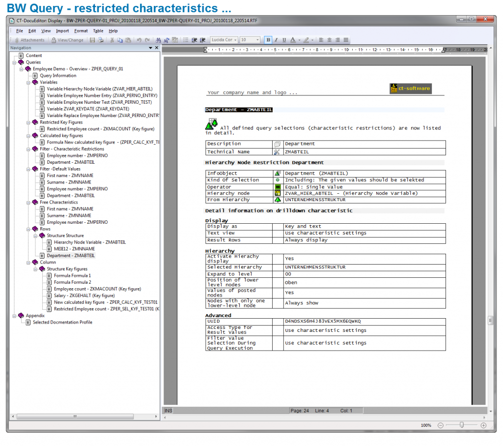 CT-Software | Documentation – Frontend Objects
