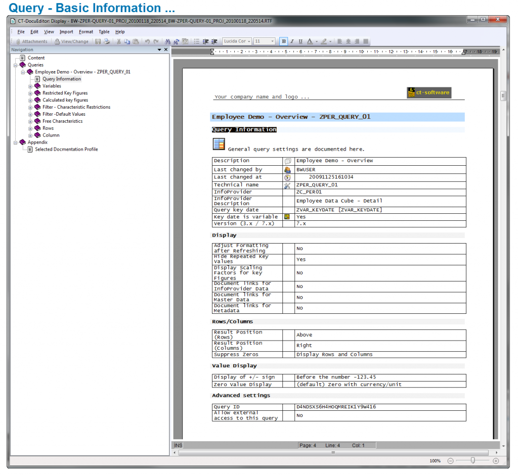 CT-Software | Documentation – Frontend Objects