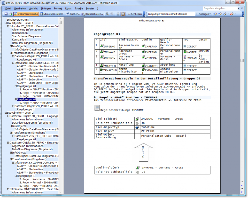 CT-Software | Dokumentation – Ausgabeformate