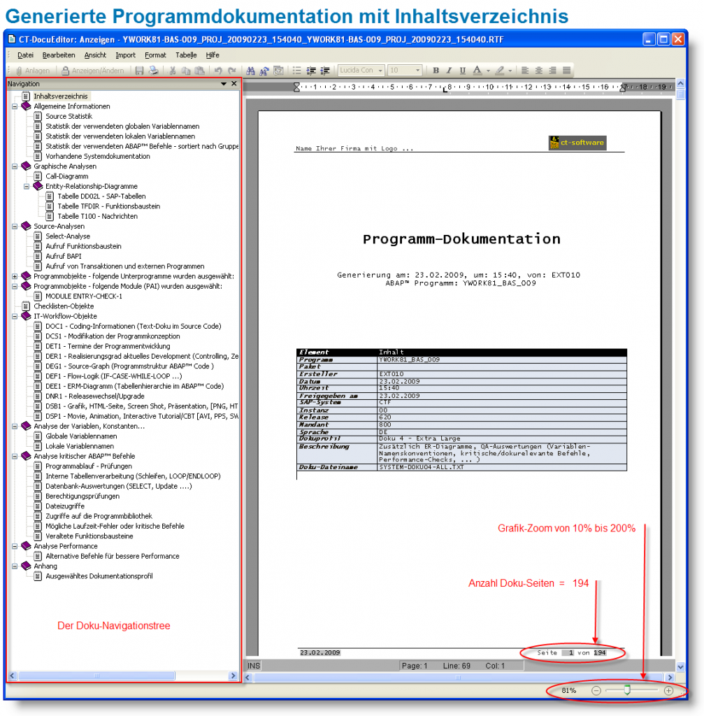 CT-Software | Anwendungsgebiete innerhalb der ABAP™ Programmierung