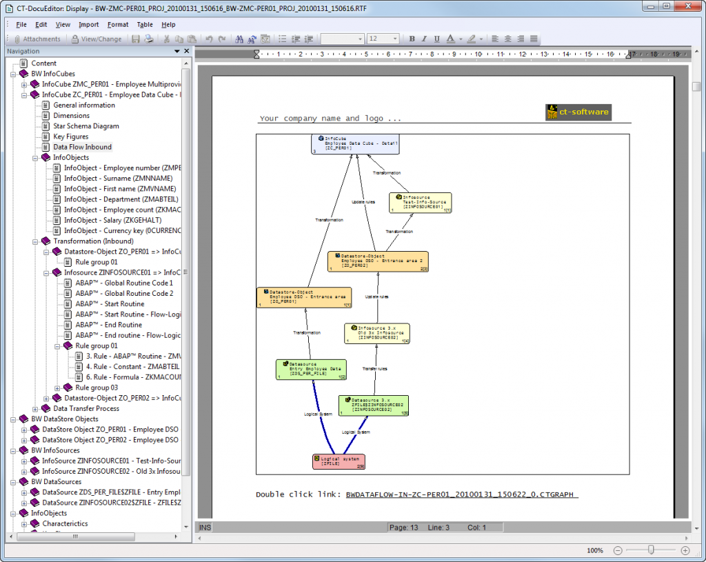 CT-Software | Documentation – Output formats