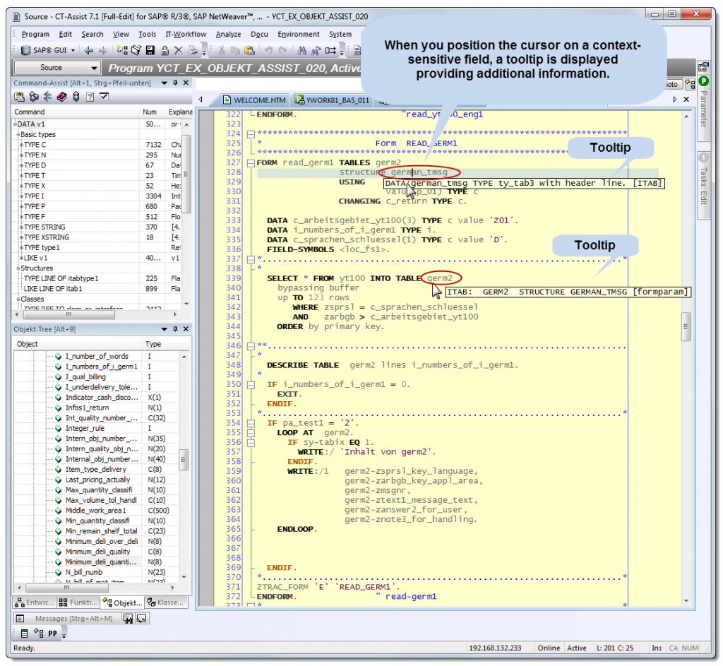 CT-Software | ABAP Programming: Software-Assistants